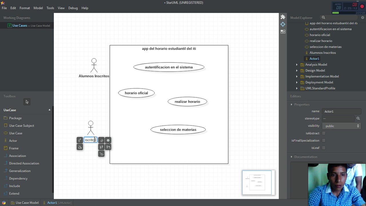 como utilizar star uml haciendo diagrama de casos de uso - YouTube