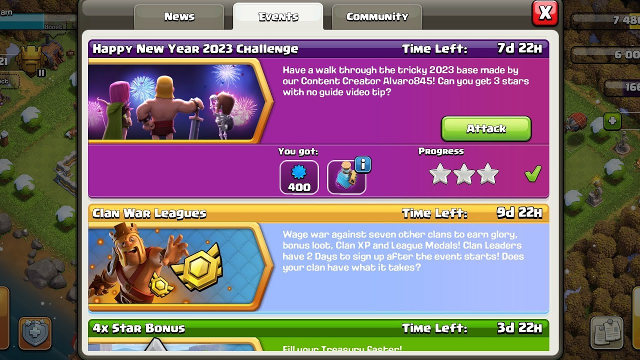 Happy New year 2023 challenge in Clash of Clans #shorts #gaming # ...