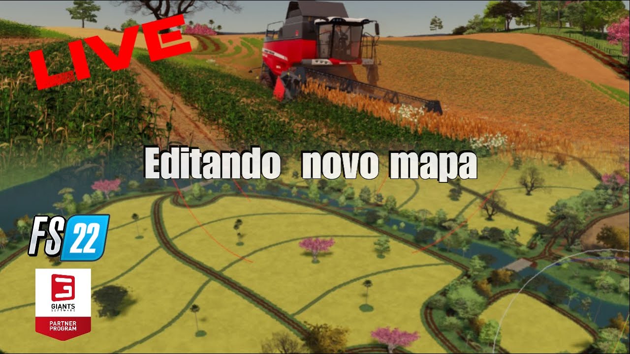 LIVE Editando mapa Farming Simulator 22 - YouTube