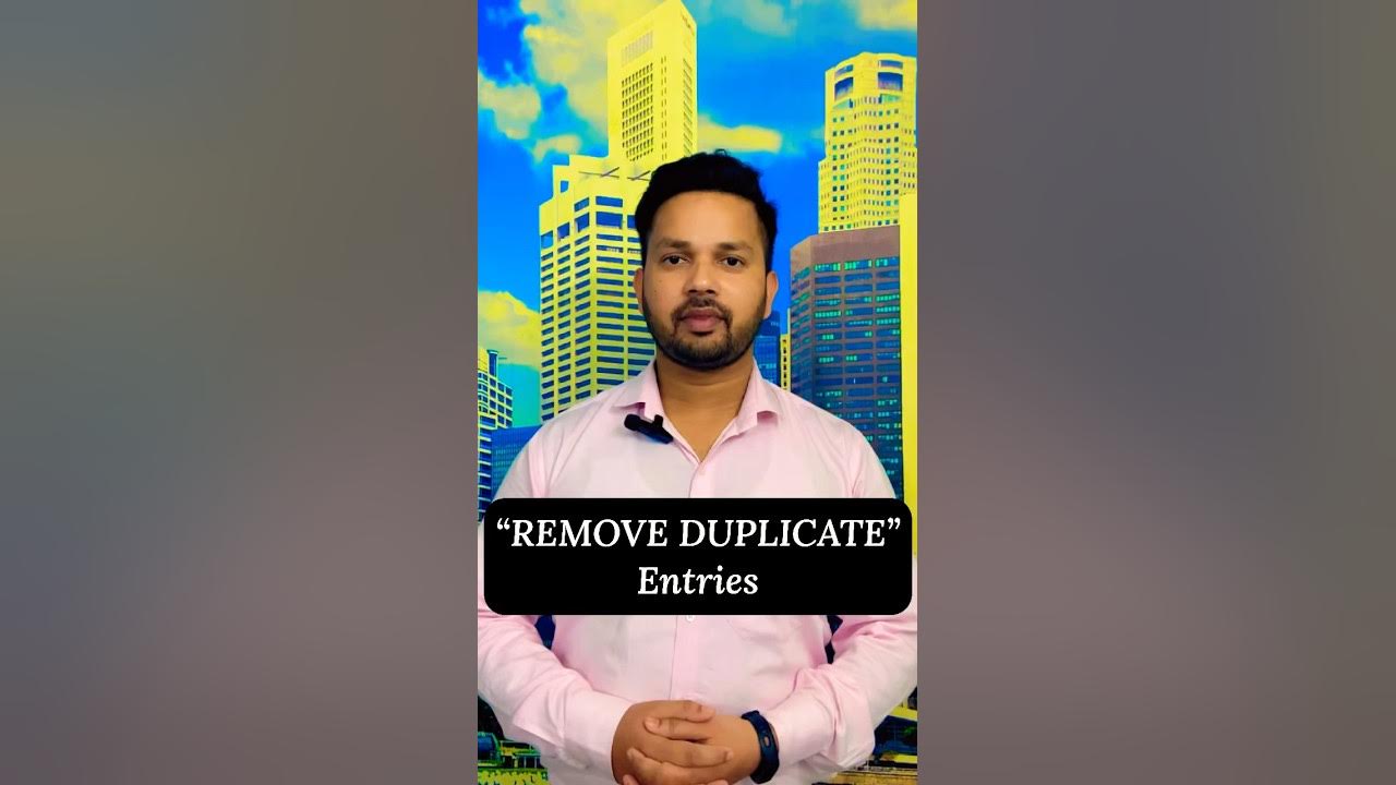 Remove Duplicate Entries In Excel 🙀💻excel Exceltips Exceltricks