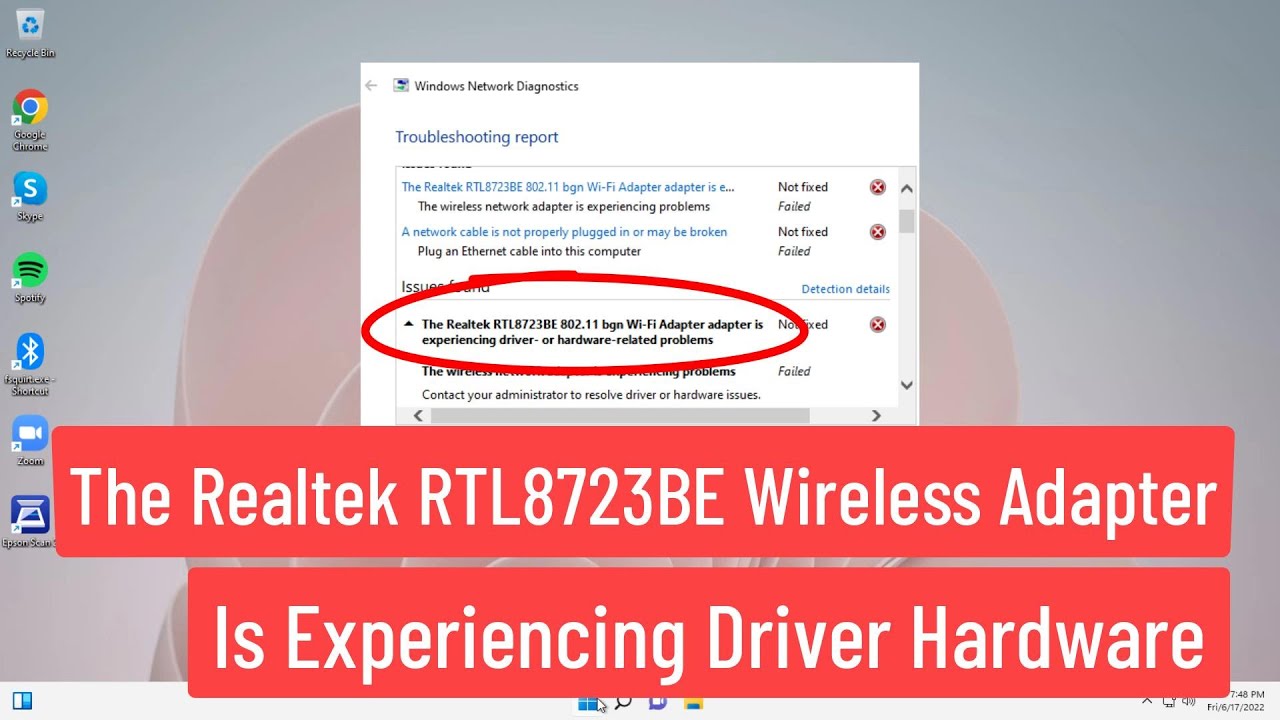 The Realtek RTL8723BE Wireless Network Adapter Is Experiencing Driver the-realtek-rtl8723be-wireless-network-adapter-is-experiencing-driver