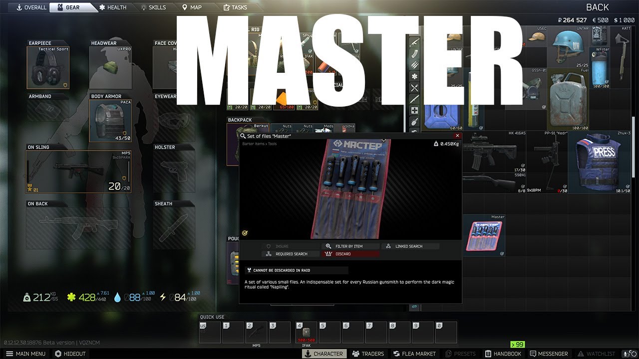 New item 'Set of files "Masters"' - Escape from Tarkov - YouTube