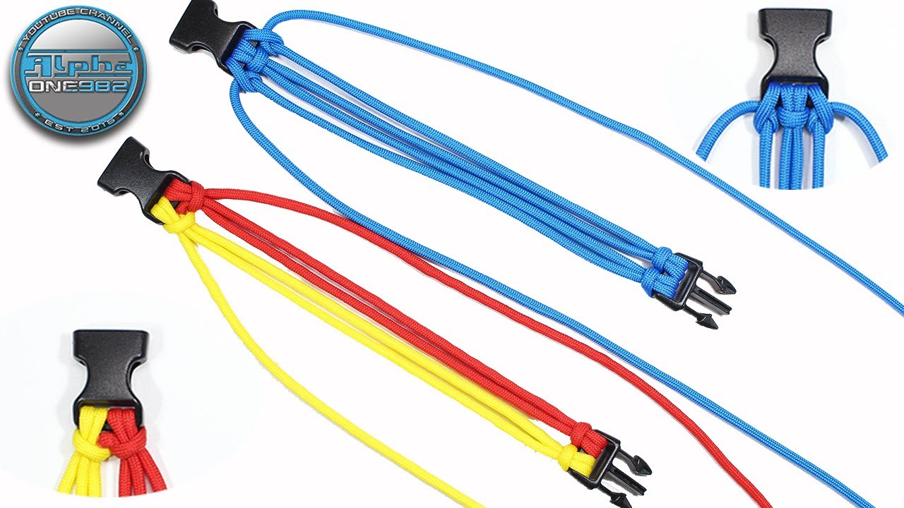 Paracord for Beginners 4 Strand Core Double Cow's Hitch Paracord ...