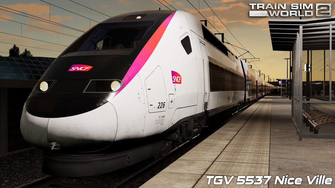 TGV 5537 Nice Ville - LGV Méditerranée - TGV Duplex - Train Sim World 2 ...