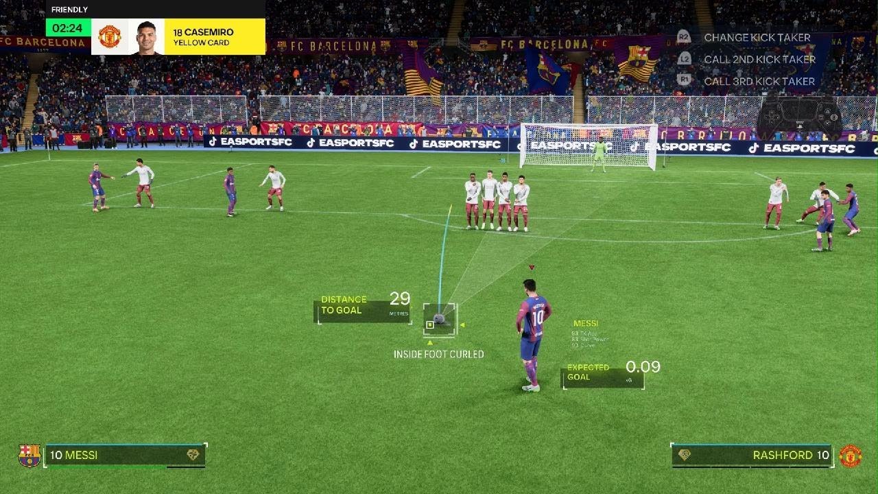 EA FC24 Messi freekick Goal! - YouTube