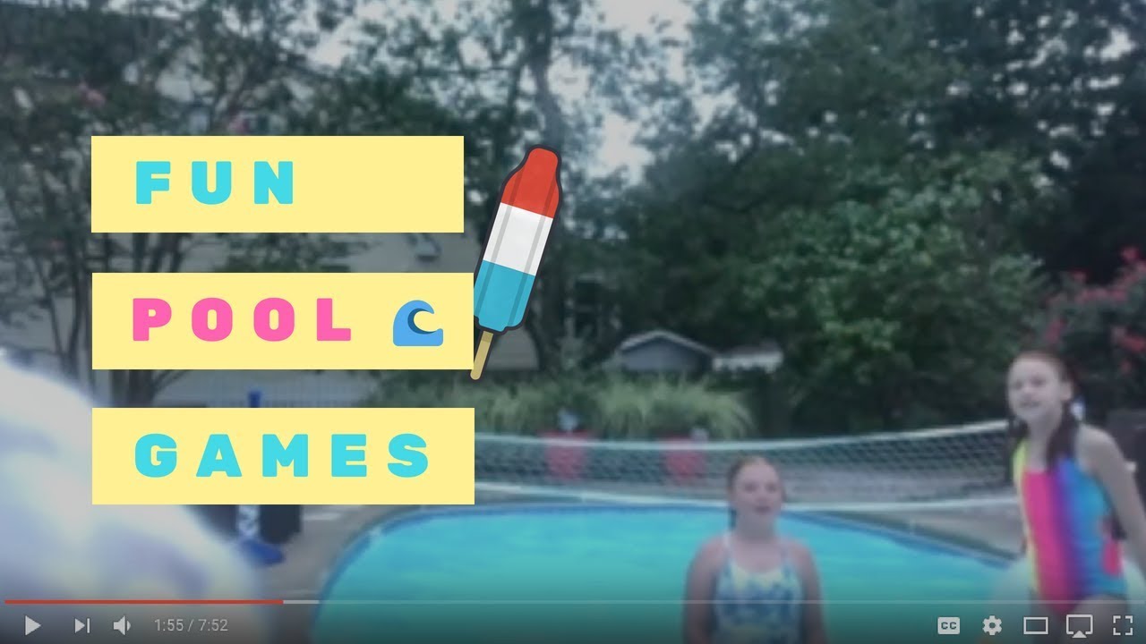 Pool Games. Playing in the pool. Games for two people - YouTube