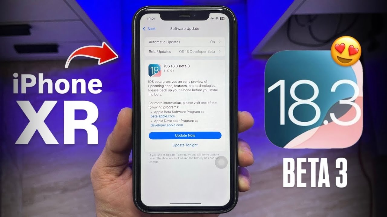 iOS 18.3 Beta 3 on iPhone XR - What’s New - How to Update iPhone XR on ...