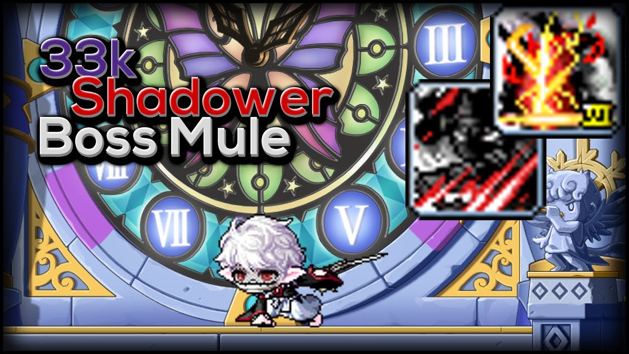 [Maplestory Reboot] 33k Shadower Boss Mule | ~1.8b Mesos in 22min | 6th ...