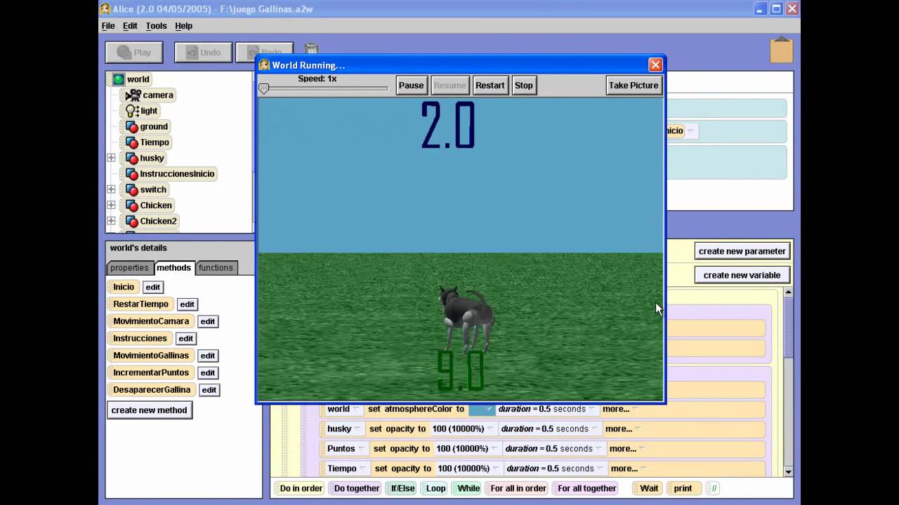 Programacion Alice 2.0 - Ejemplo 3/3.mp4 - YouTube