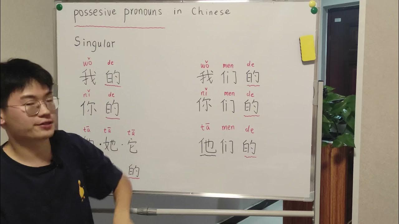 HSK1（A1）Chinese: possessive pronouns in Chinese - YouTube