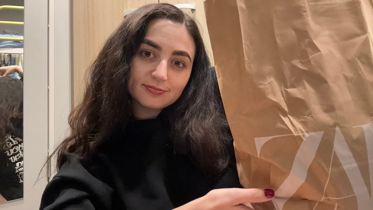 asmr haul | what I bought during 5 mins shopping in ZARA - YouTube