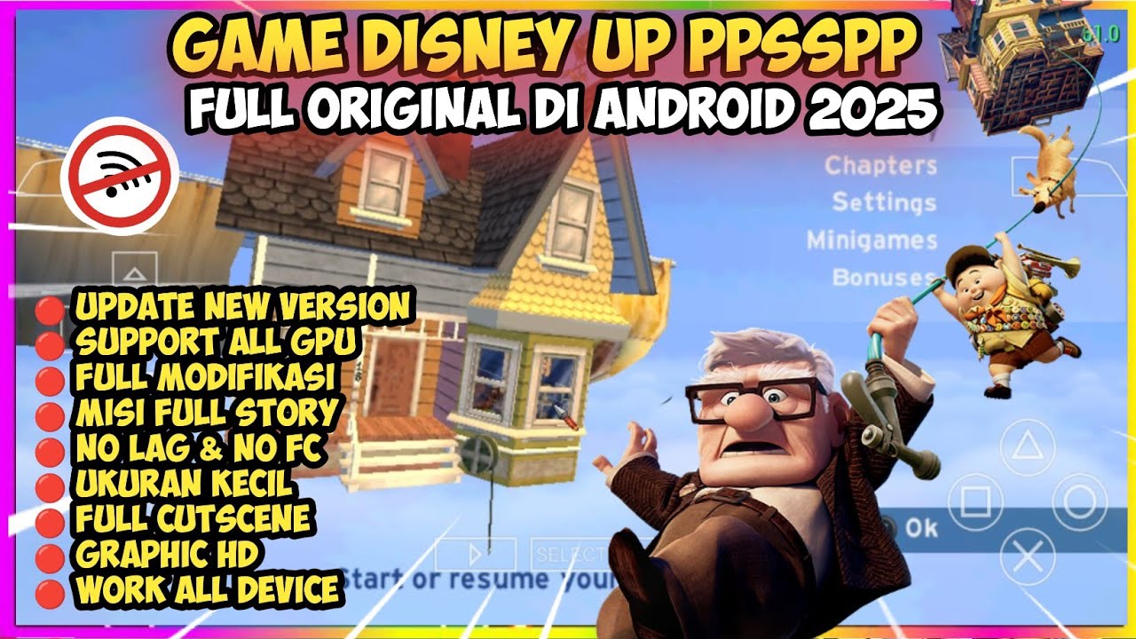 Game Disney UP PPSSPP Full Offline Ukuran Kecil Di Android Terbaru 2025 ...