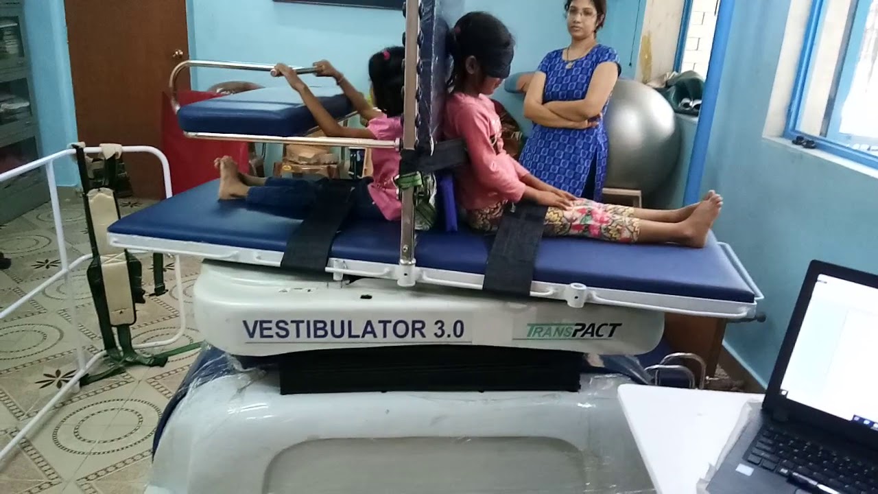 Therapy on vestibulator - YouTube