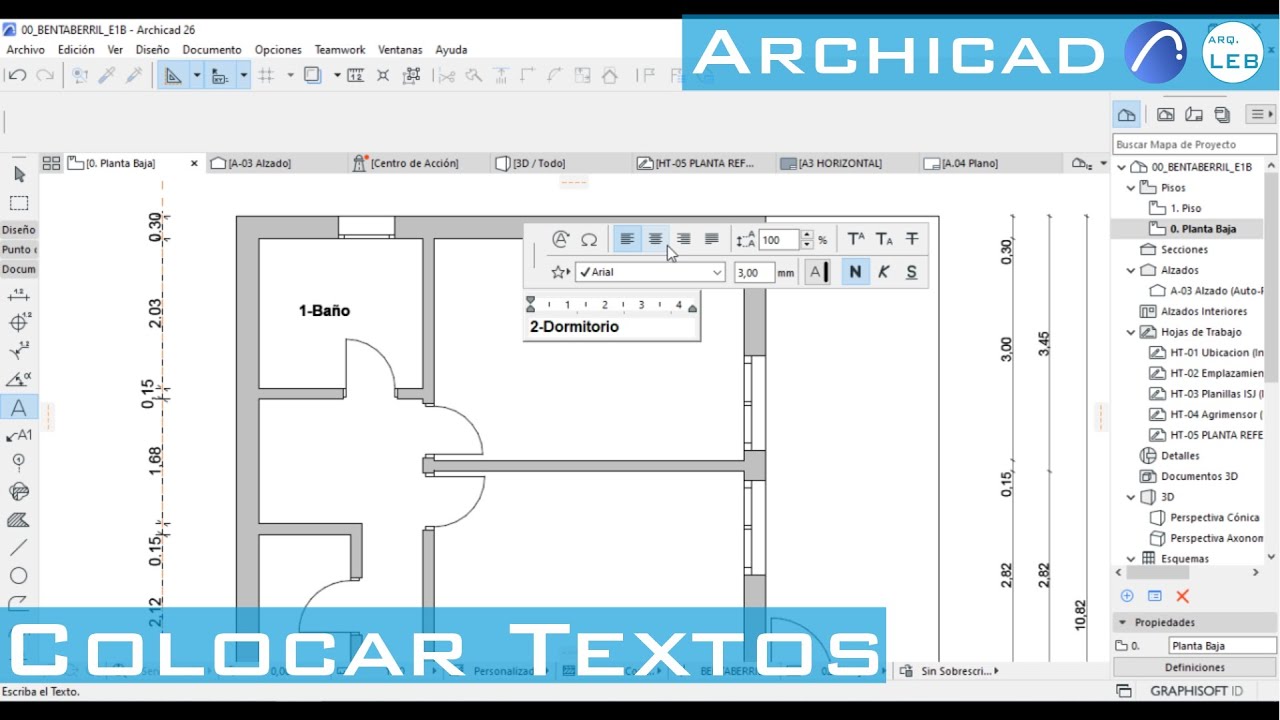 Colocar Textos en Archicad - YouTube