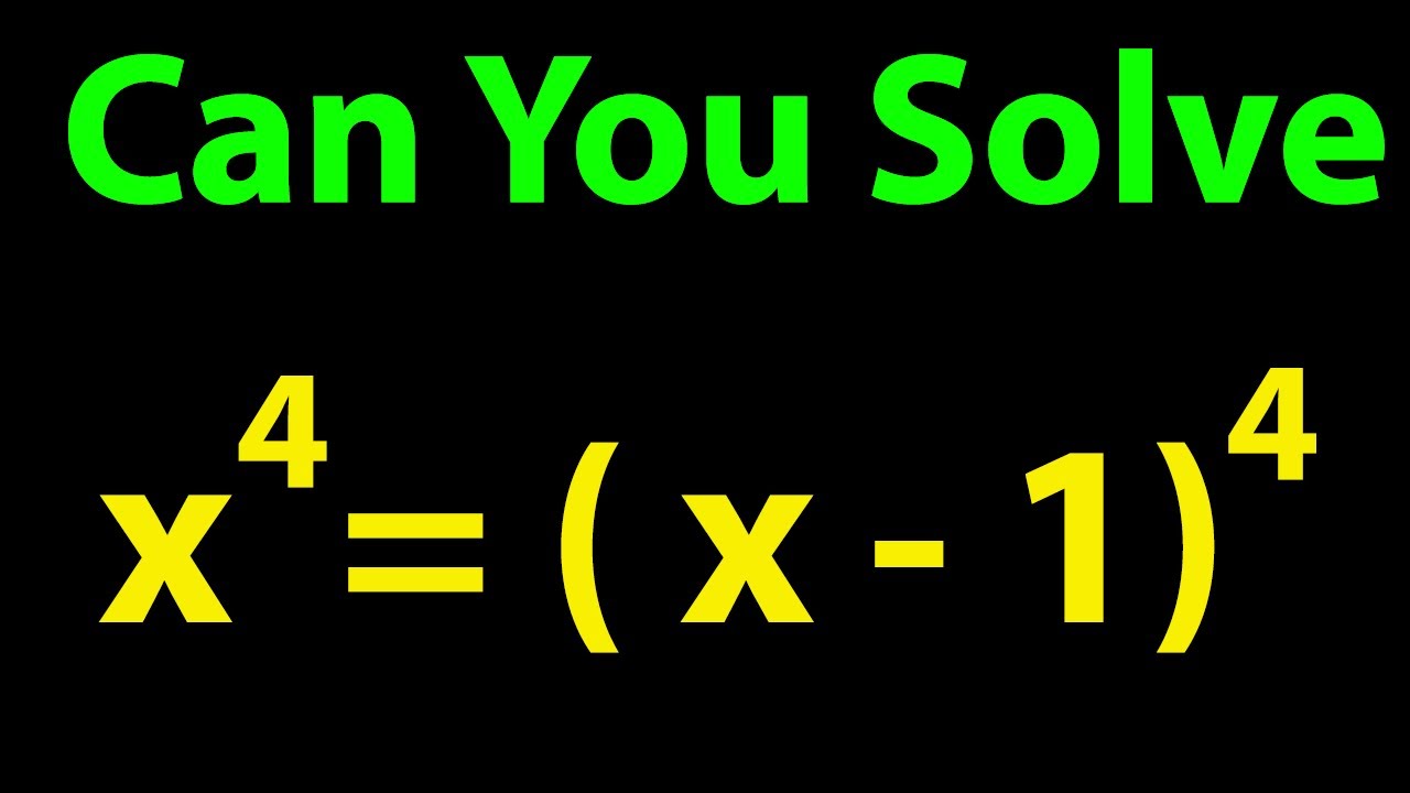 Math Olympiad Trick | You Should Learn This Trick | A Nice Algebra ...