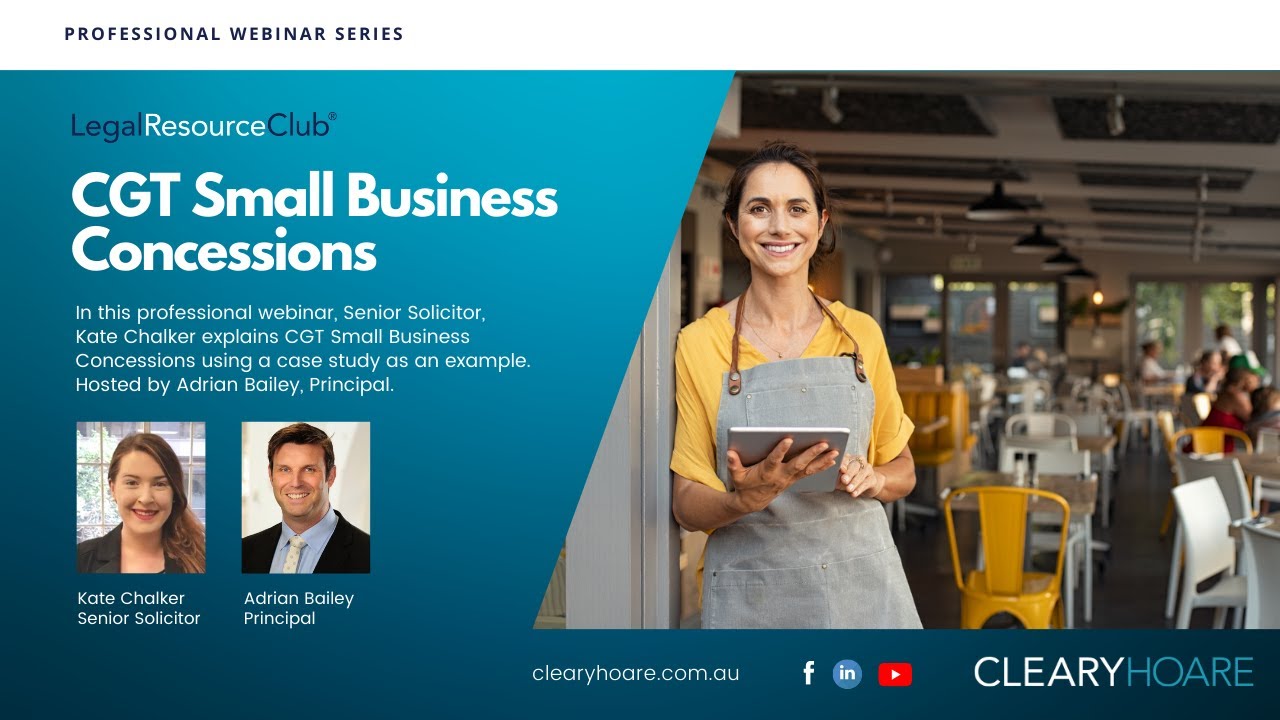 CGT Small Business Concessions - YouTube