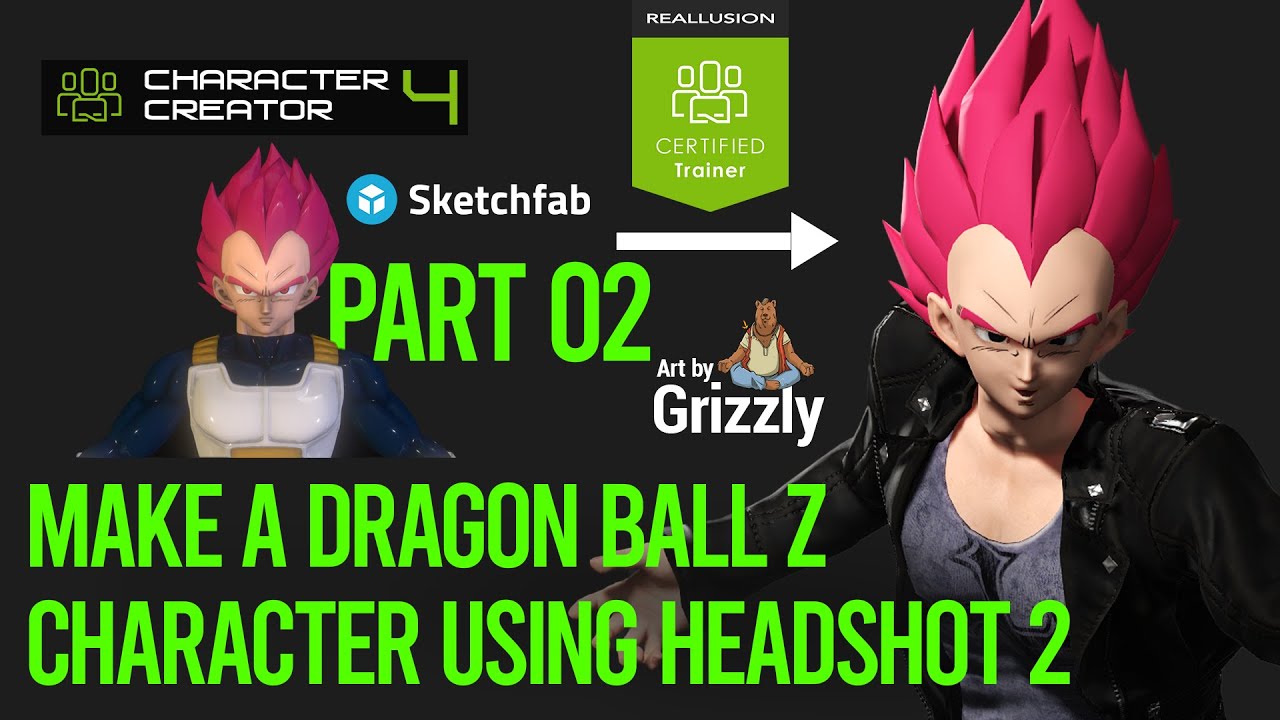 Creating a Dragon Ball Z Style Character with Headshot 2 | Character ...