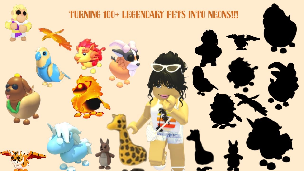 Turning all my Legendary Pets Neon in Adopt Me!!! - YouTube