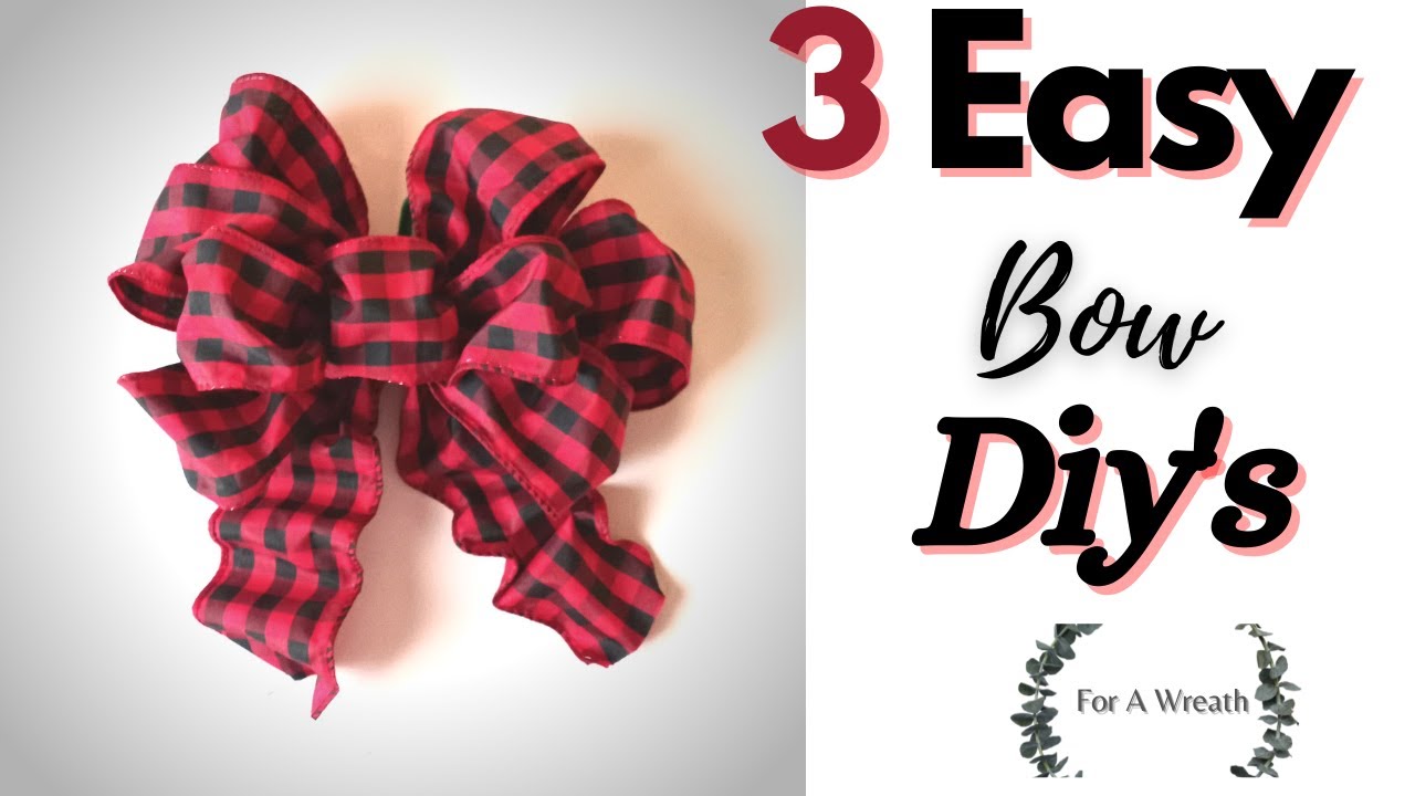 Easy Bow Diy: No Glue or Bowmaker Needed | How to Make a Bow | Bow for ...