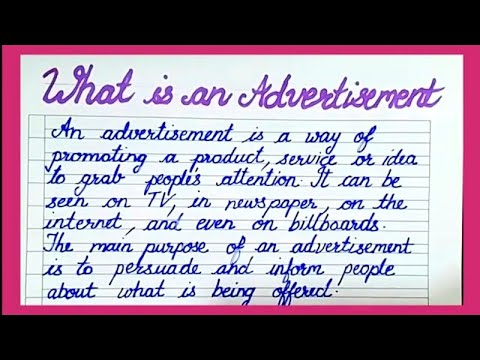 What is an Advertisement Essay, Paragraph or short note in English ...