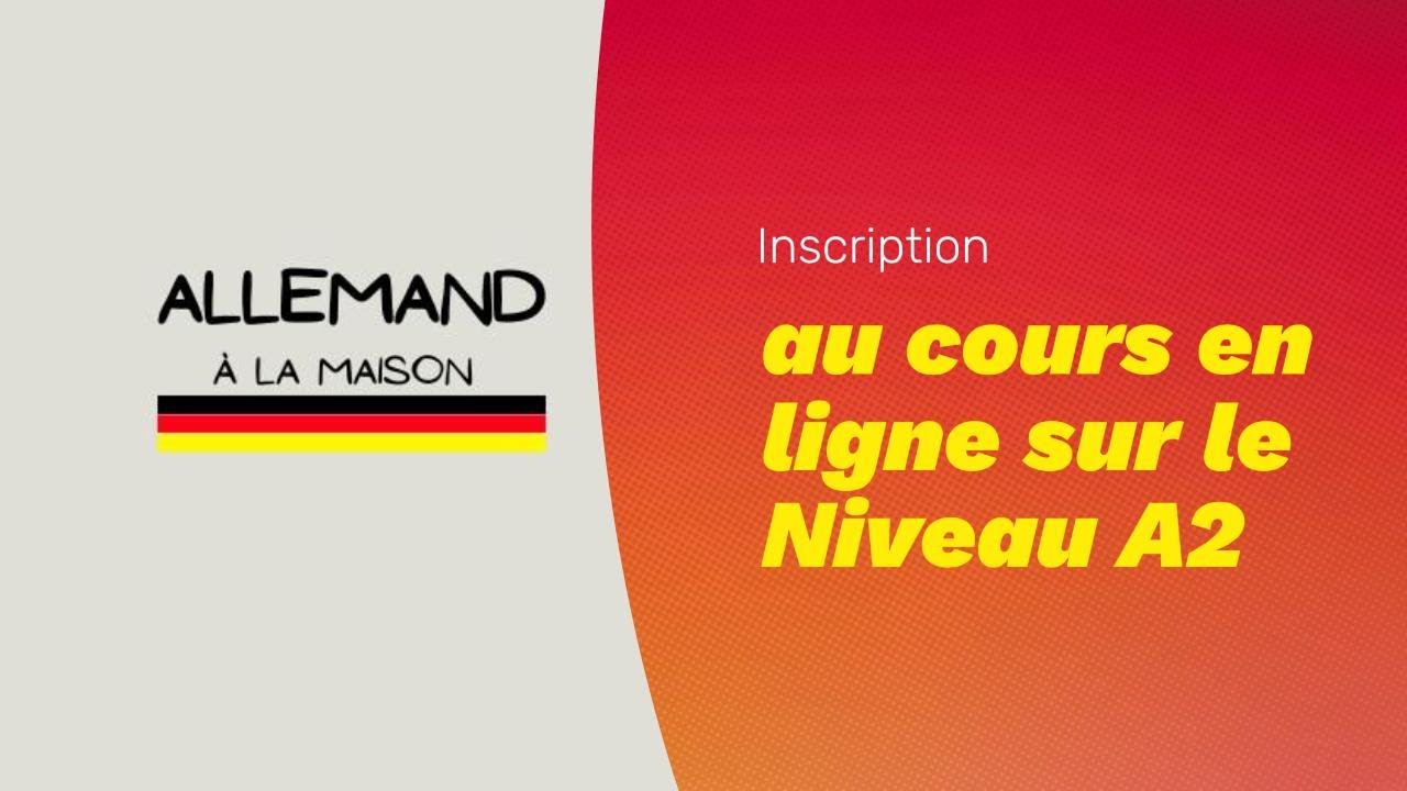 Cours en ligne - Niveau A2 - allemand - YouTube