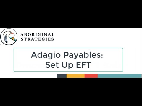 Adagio 9.3B - Setting up Data for EFT Processing - YouTube