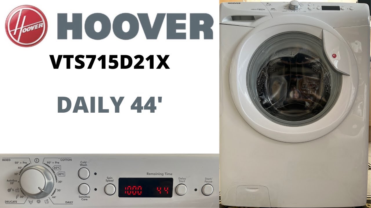 Hoover VisionTech VTS715D21X Washing Machine - Daily 44’ - YouTube