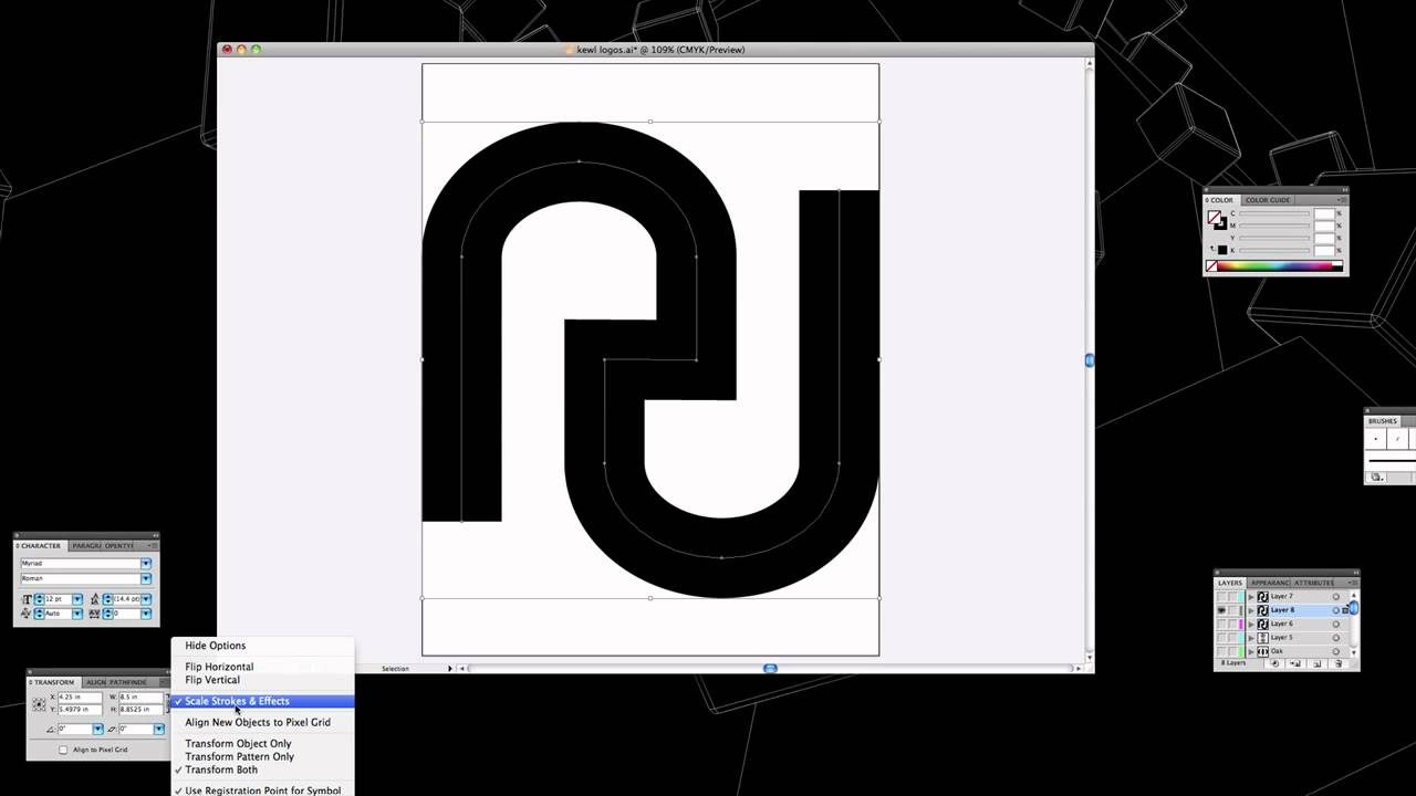 Adobe Illustrator Cs5 Stroke Scaling Problem Youtube