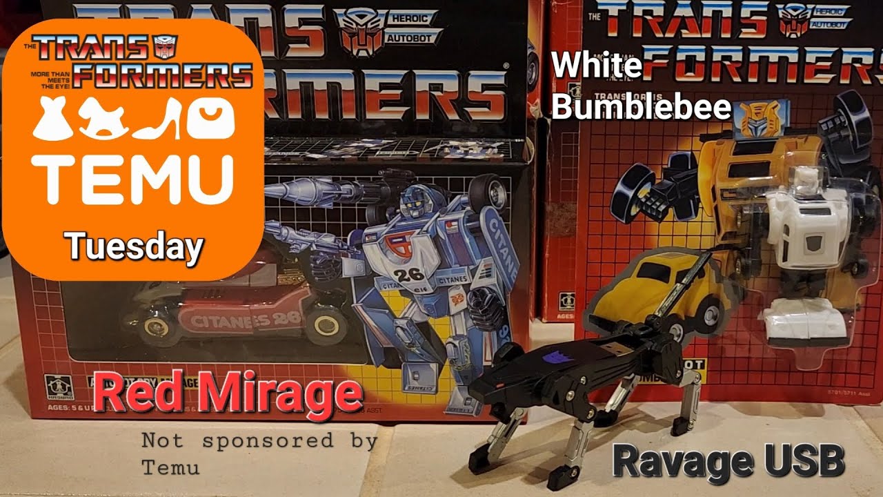 Transformers Temu Tuesday: Red Mirage, White Bumblebee, and Ravage USB ...