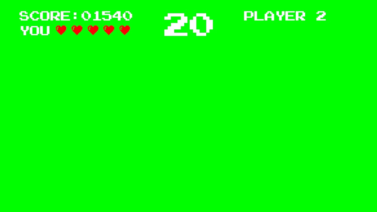 Old Video Game Arcade Look (green screen) - YouTube