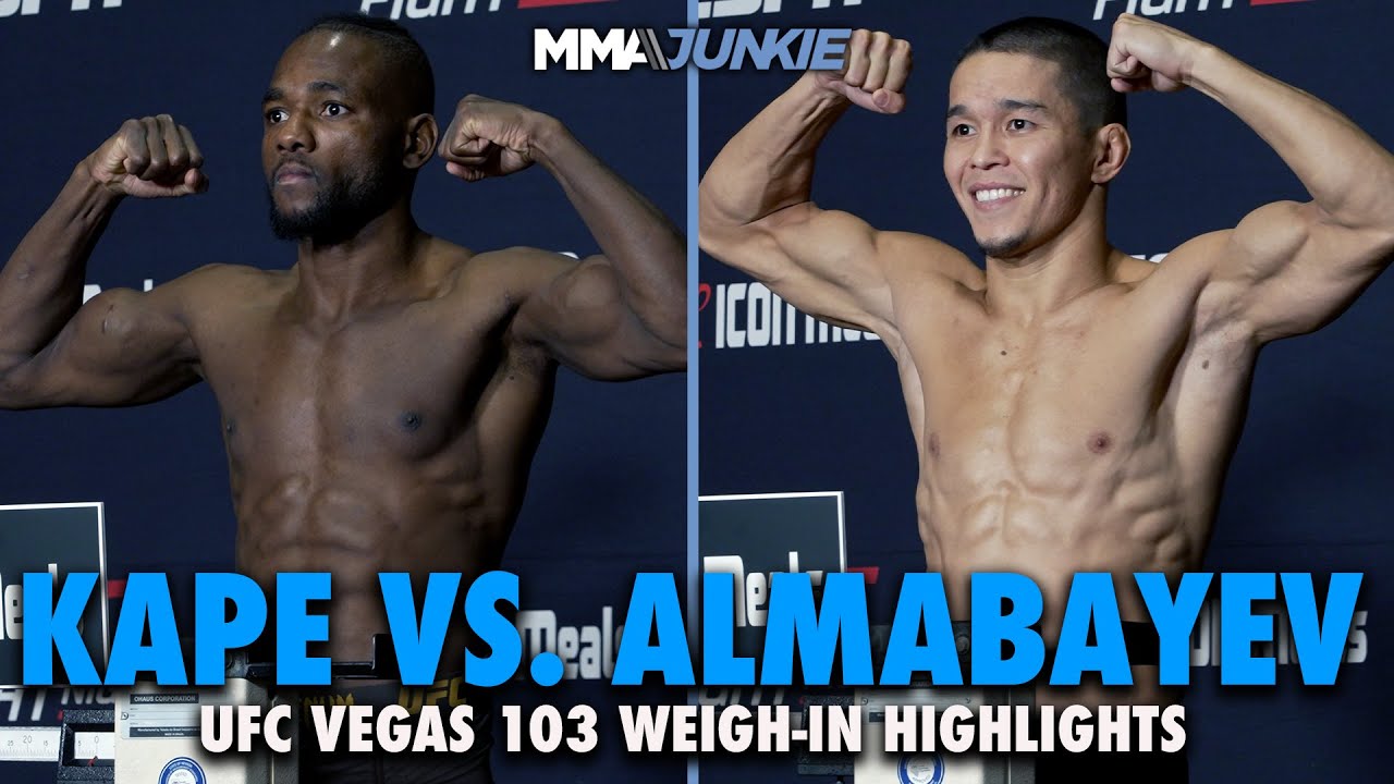 Manel Kape, Asu Almabayev Make Weight for UFC Vegas 103 | Highlights ...