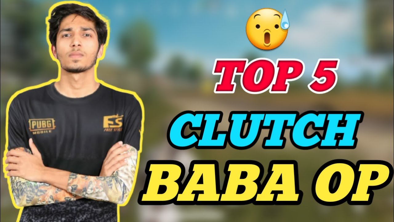 TOP 1V4 CLUTCHES BY BABA OP |BABA OP TOP 5 GOD MOMENTS |PUBG MOBILE ...