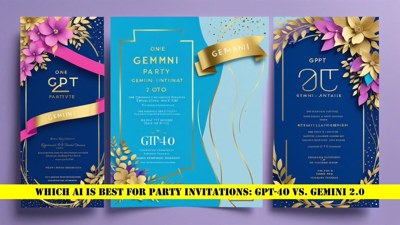 Which AI is Best for Party Invitations GPT 4o vs Gemini 2 0 - YouTube