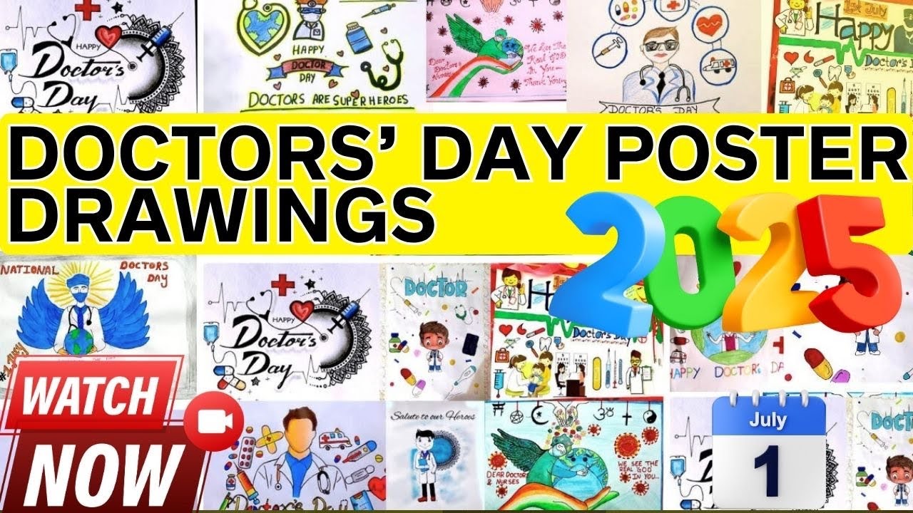 Doctors’ Day Poster Drawing | Doctors Day Poster Drawing Ideas 2025 ...