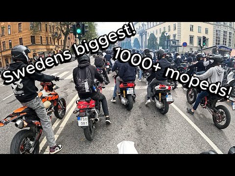 I went to swedens BIGGEST moped rideout! Frihamnen 2025 ...