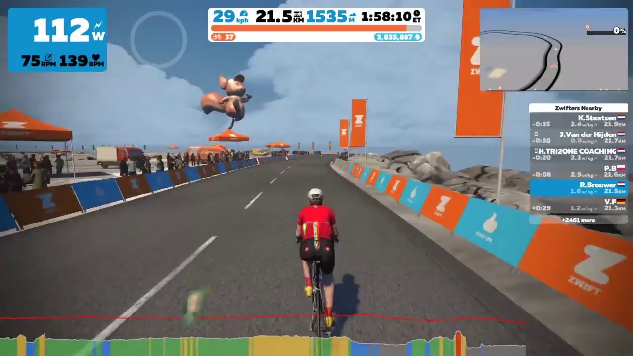 Zwift Ven-Top France Route Badge Live - YouTube