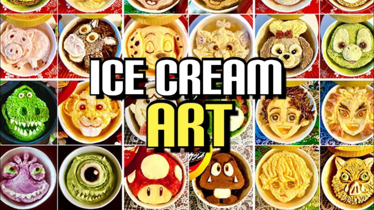 (Ice Cream Art) Turn Meiji Ice Cream Into Famous Anime Characters - YouTube