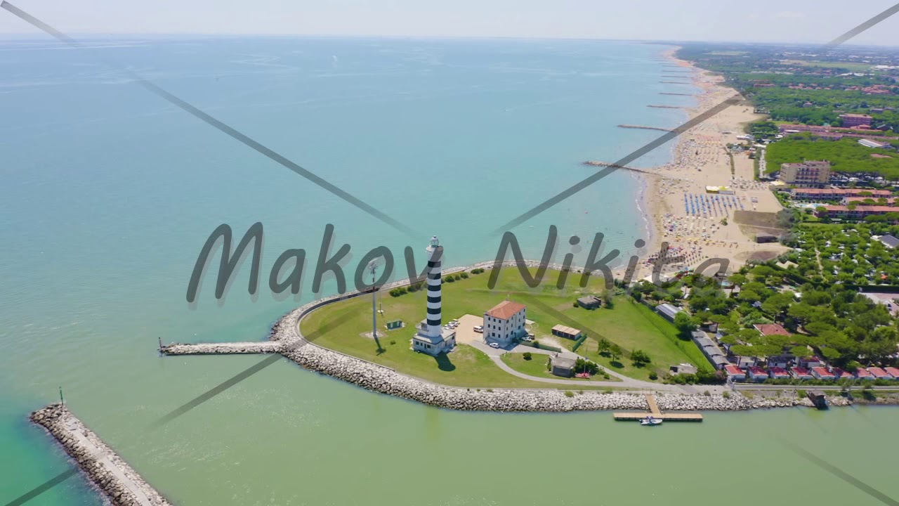 Italy, Jesolo. Light House Faro di Piave Vecchia. Lido di Jesolo, is ...