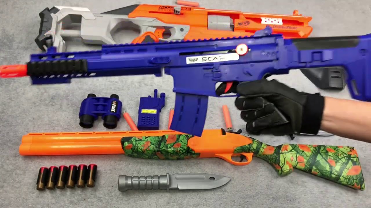 Toy Guns Rifles Box of Toys Weapons for Hunting - YouTube