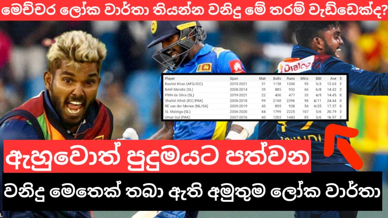 World records by Wanidu Hasaranga|Wanidu Hasaranga|wanidu|Record|Sri ...