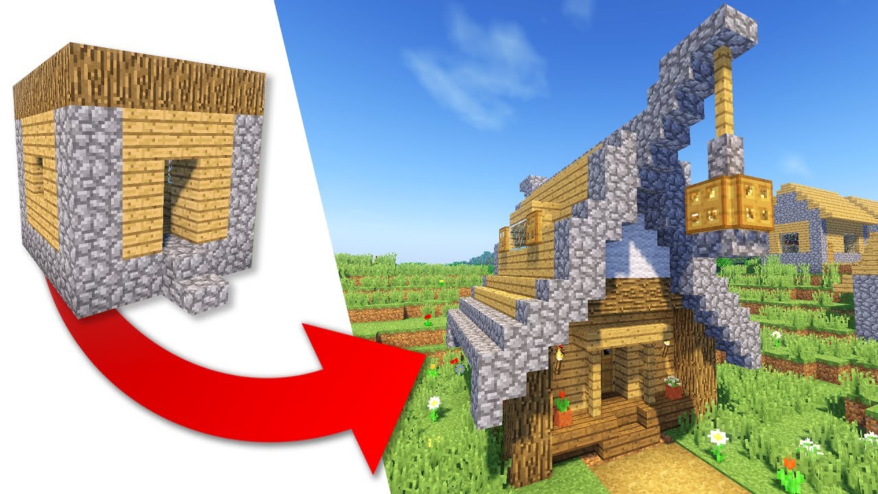 JAK PRZEBUDOWAĆ MAŁY DOMEK VILLAGERÓW! | MINECRAFT - YouTube