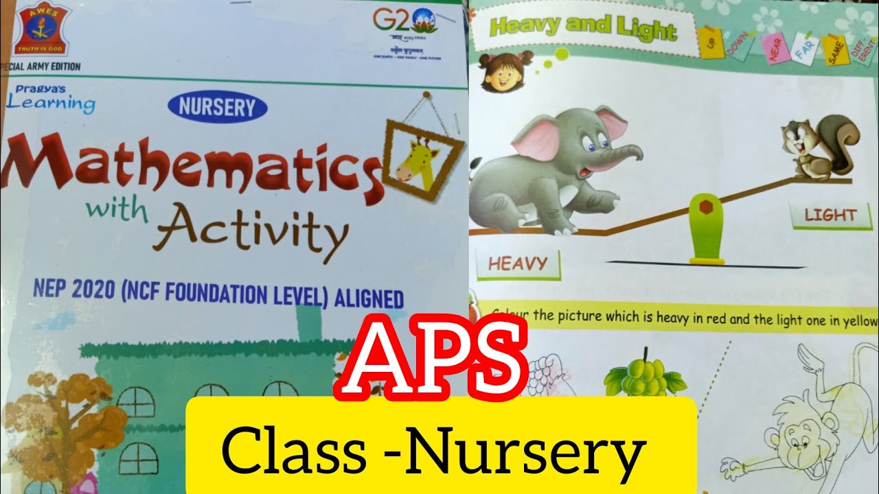 APS/Class -Nursery Math Heavy and Light concept #apsschool #armyschool ...