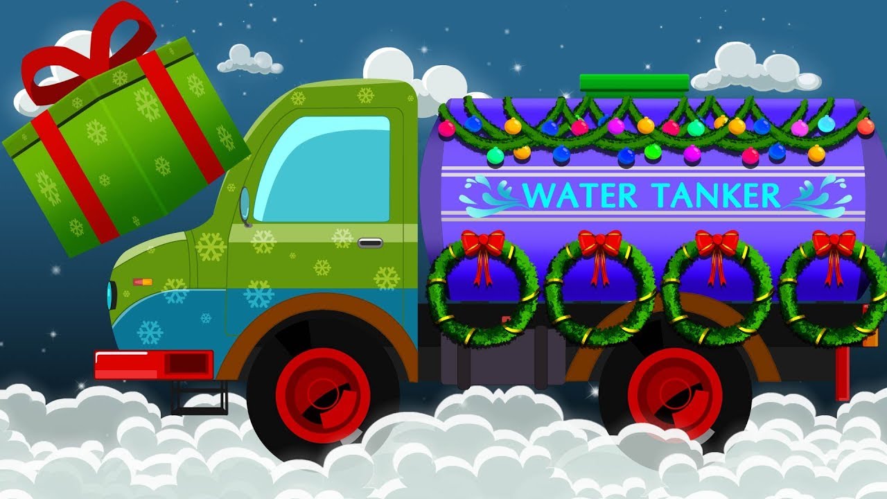 Christmas Truck | Water Tanker | Learn Street Vehicle - YouTube