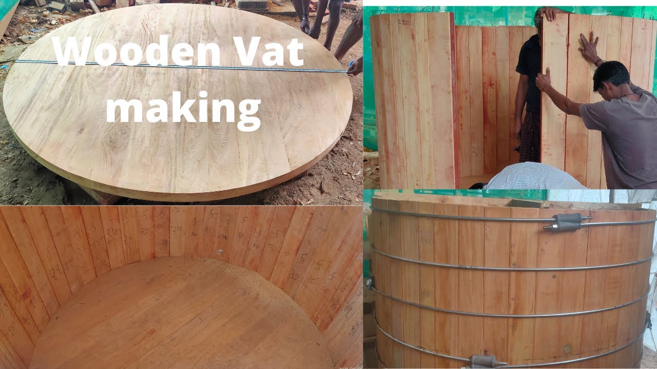 how to make wooden vat and wooden tank - YouTube