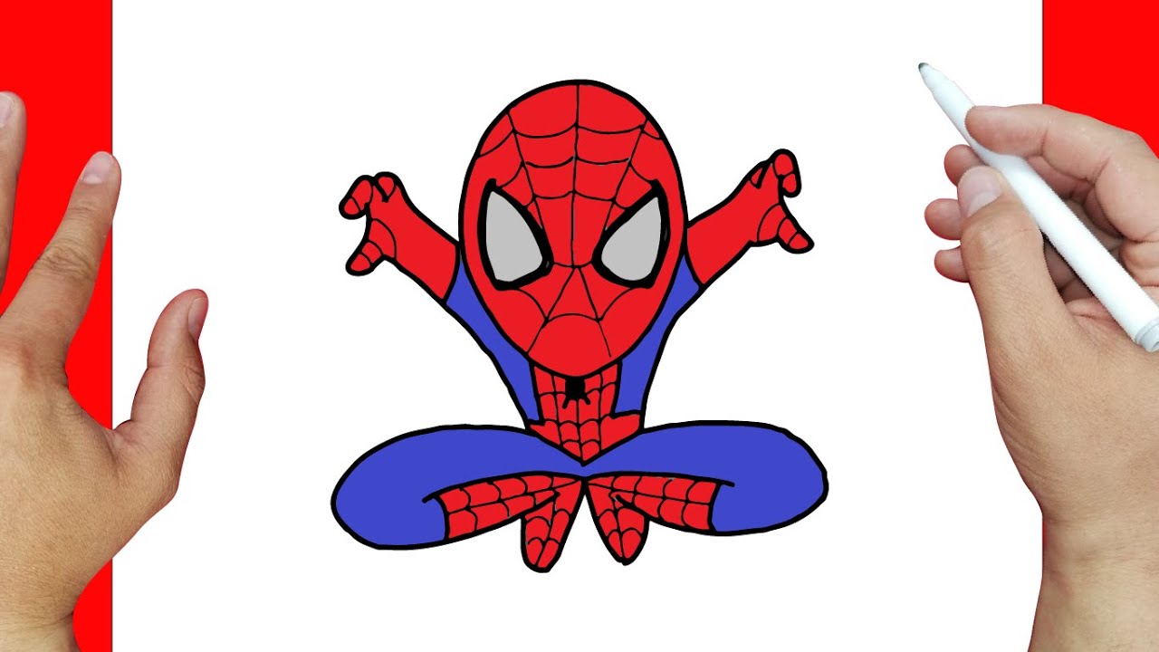 como dibujar a spiderman paso a paso | Dibujos fáciles - YouTube