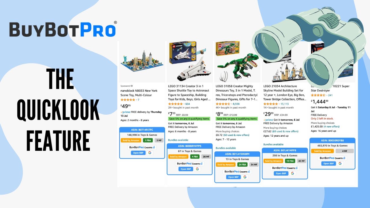 Save Time When Searching On Amazon With BuyBotPro's Quicklook Feature ...