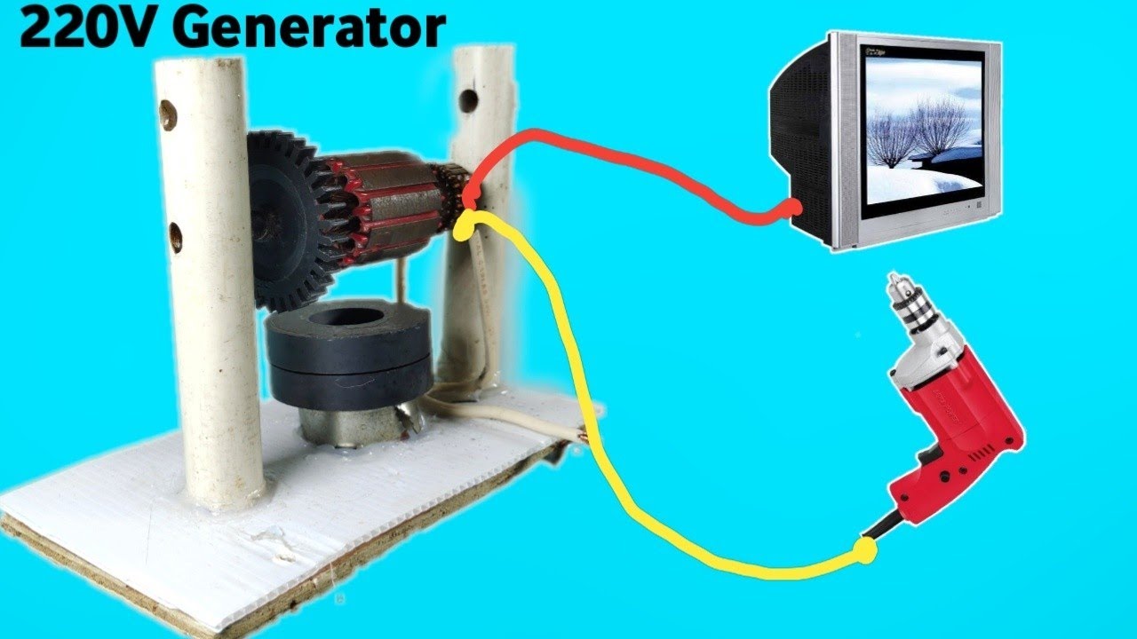 I Make 220V Dynamo Generator from Copper Coil at home - YouTube