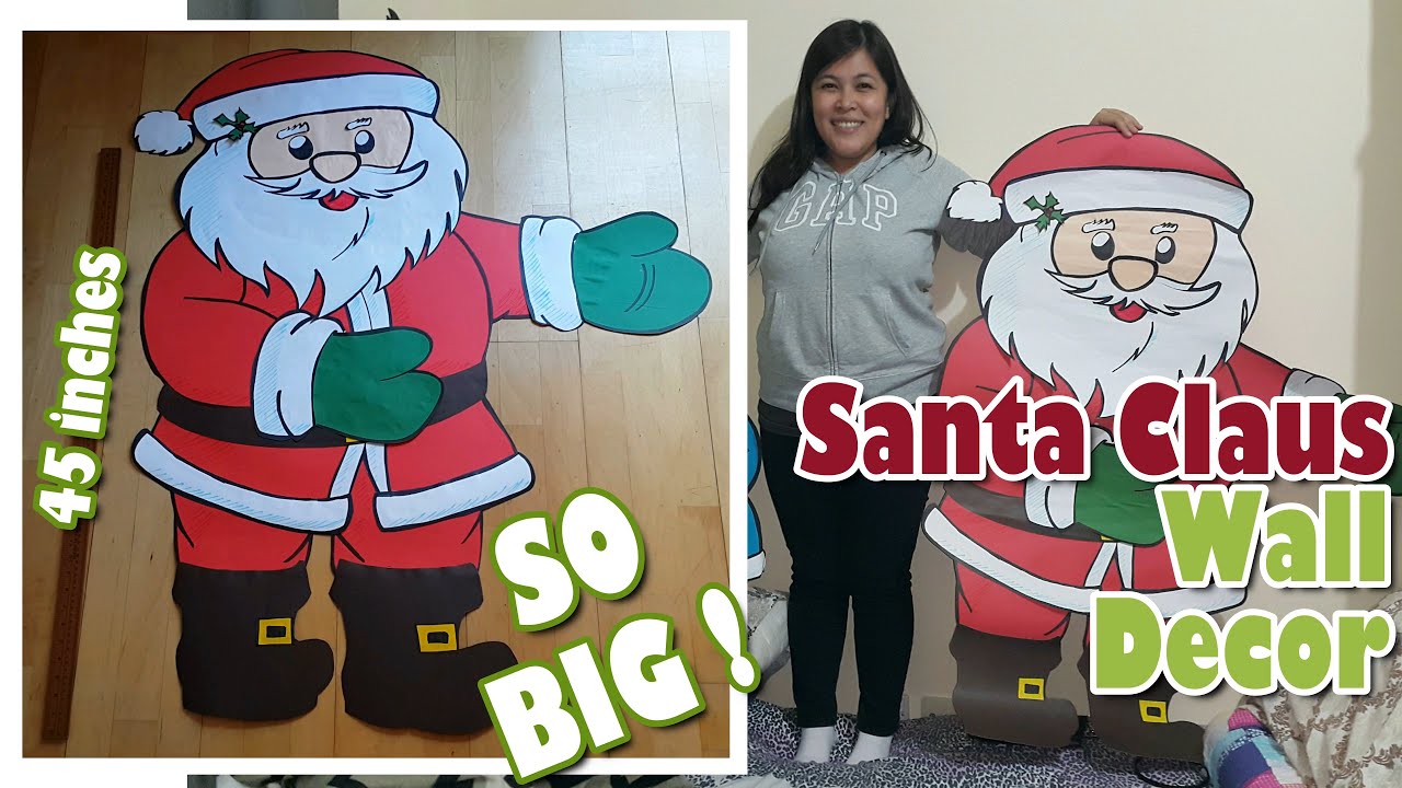 45 Inch Santa Claus Christmas Wall Decoration | Do-It-Yourself | Time ...