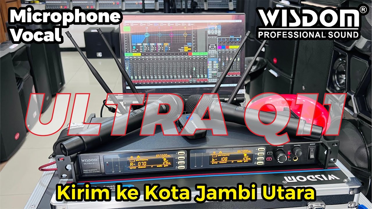 Microphone Wireless Wisdom Ultra Q11 kirim ke kota Jambi - YouTube