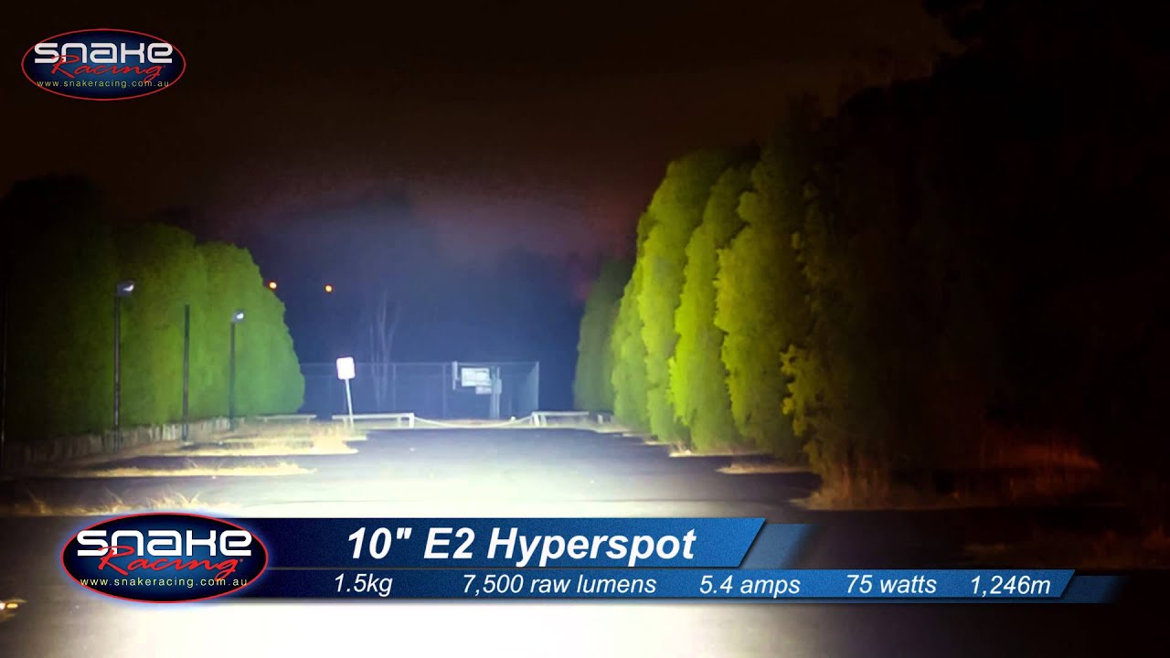 Rigid Industries 10in E2 Series LED Hyperspot - Snake Racing - YouTube